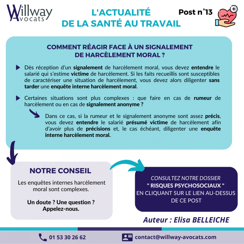 Comment réagir face à un signalement de harcèlement moral Comment réagir face à un signalement de harcèlement moral